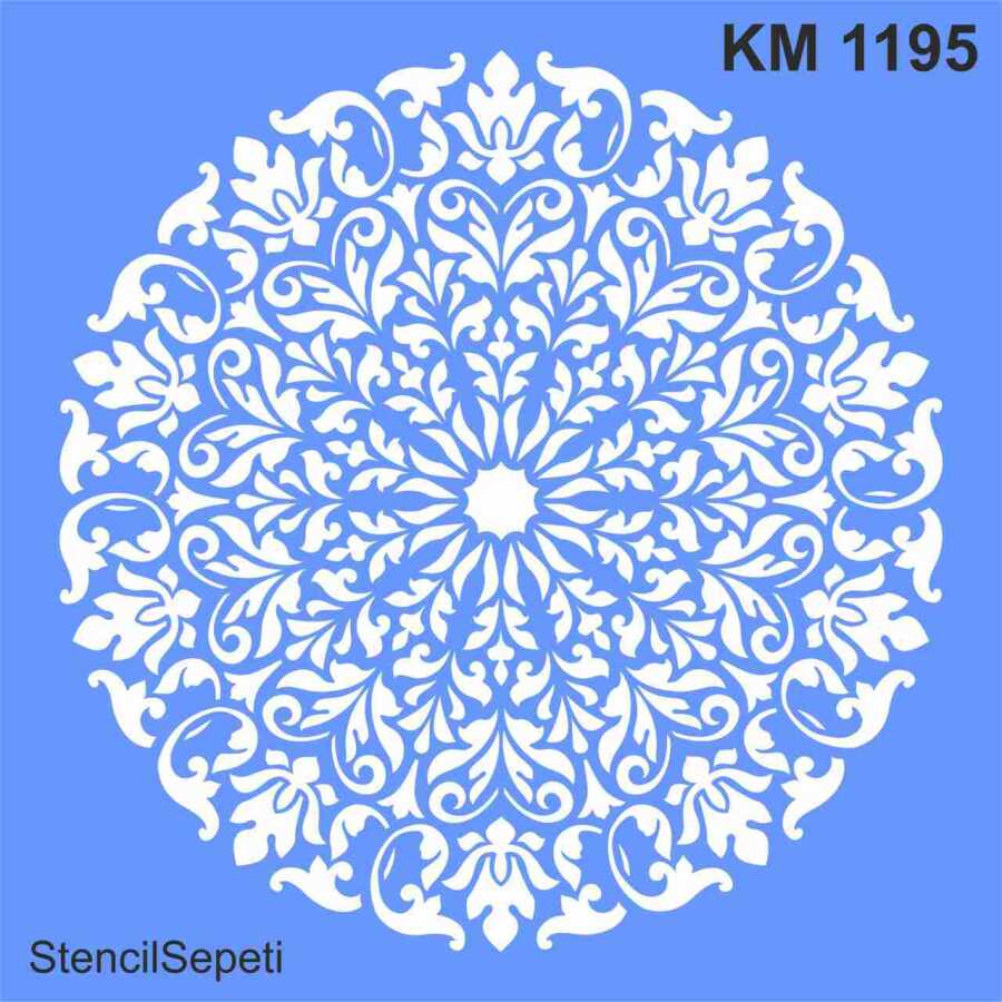 Mandala Desen - Stencil Boyama Şablonu Kalın Malzeme Stencil StencilSepeti